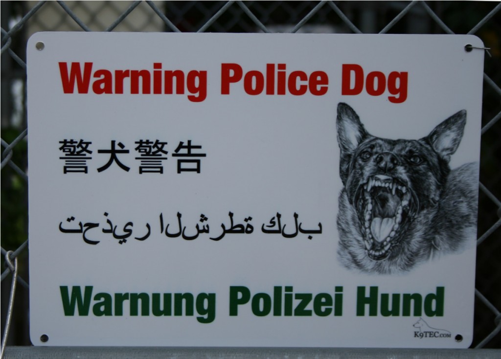 Warning Police Dog | K9 Training Equipment